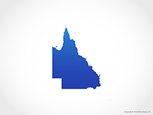Vector Map of Queensland - Single Color | Free Vector Maps